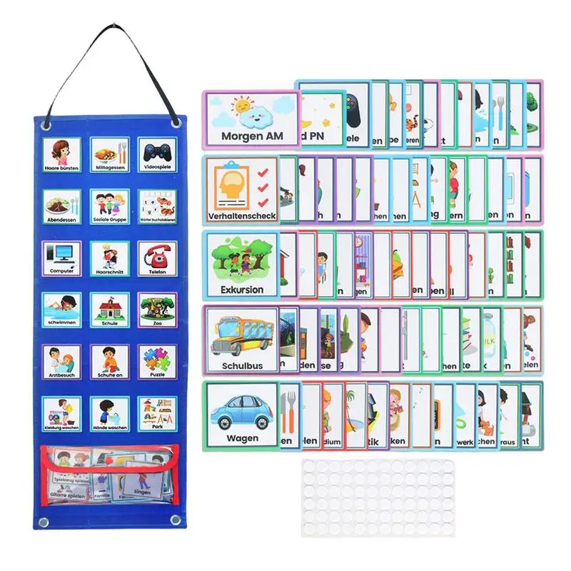 Visuele-Schema-Voor-Kids-Waterdichte-Duitse-Voorschoolse-Kalender-Voor ...