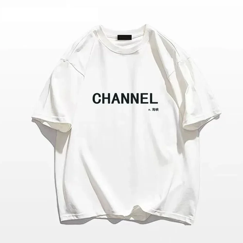 Summer-Woman-Men-Oversized-Cotton-T-Shirt-Channel-Printed-Graphics-Fashion-Luxury-Brand-Designer ...