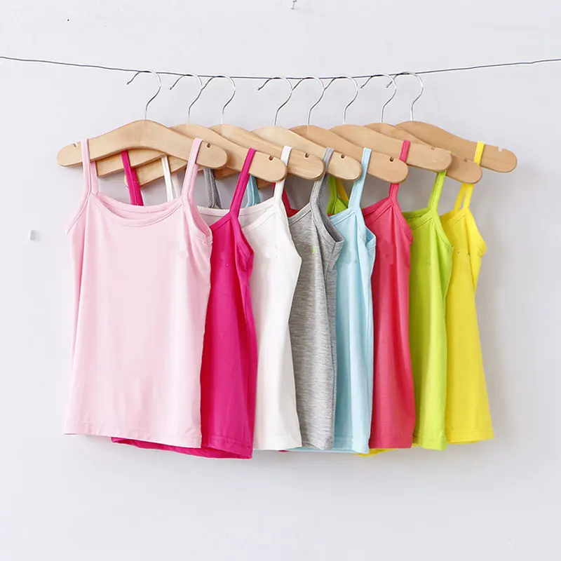V-TREE Kids Underwear Model Cotton Girls Tank Tops Candy Colored Girls ...