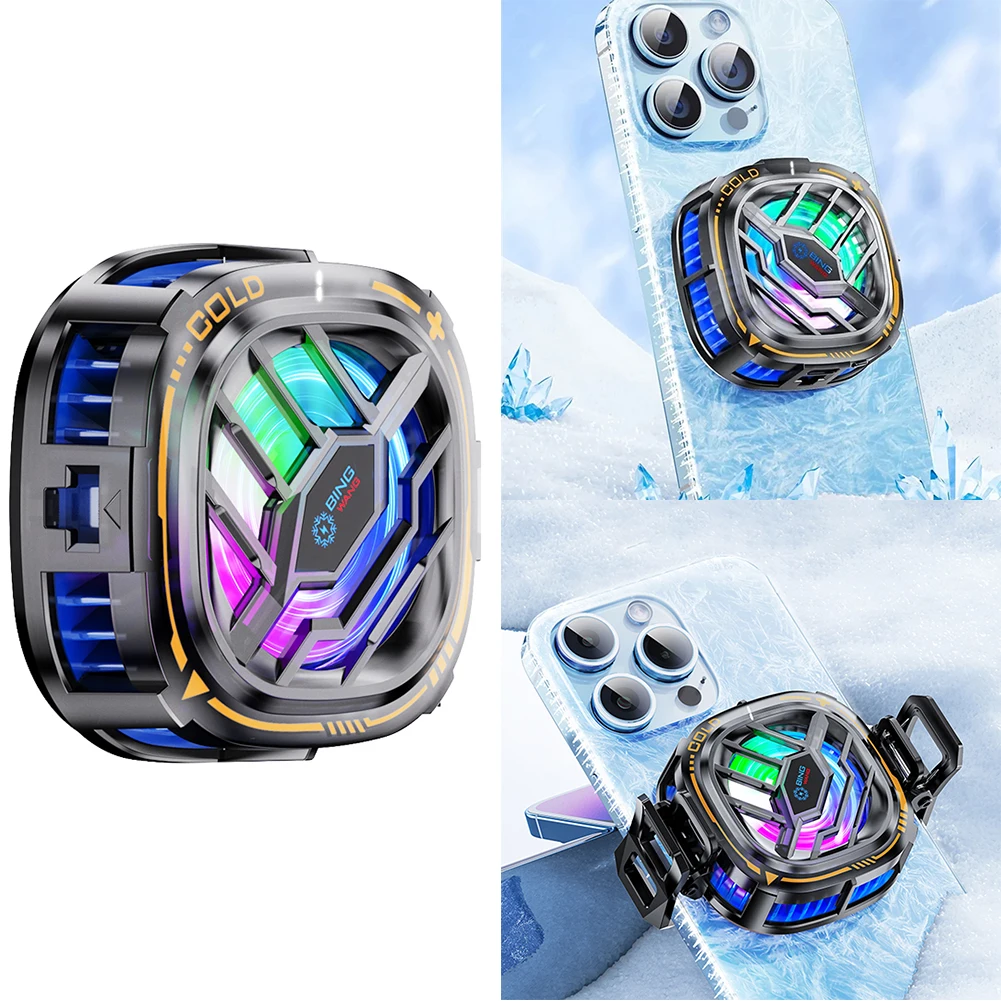 Magnetic-Back-Clip-Phone-Cooling-Fan-RGB-Fast-Cooling-Mobile-Phone ...