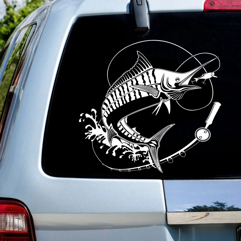 Fishing Car Sticker Vinyl Art Fishing Club Fisherman Boat Decals Fish ...