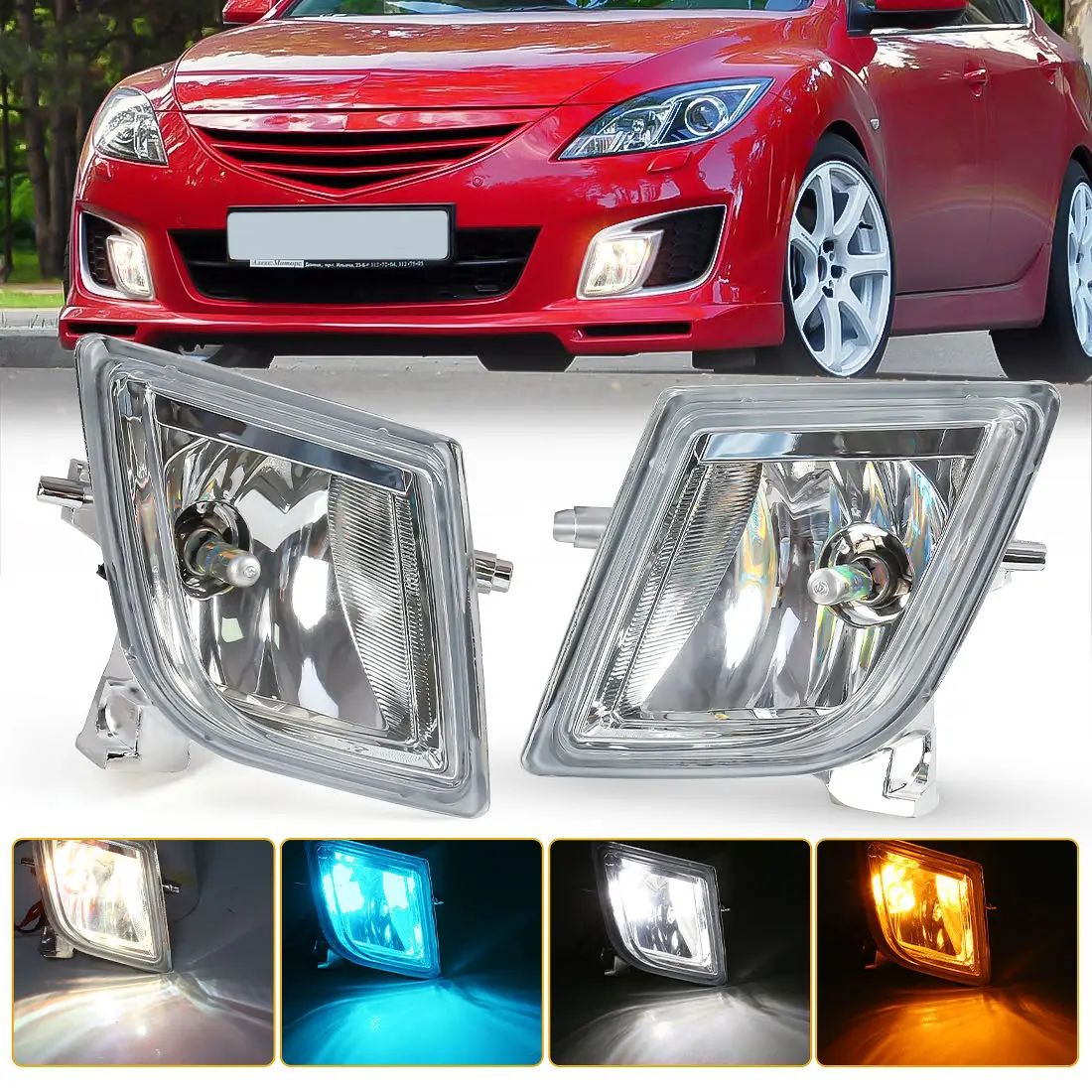 2PCs-LED-Fog-Lamps-For-Mazda-6-Atenza-2008-2009-2010-2011-2012-Halogen ...