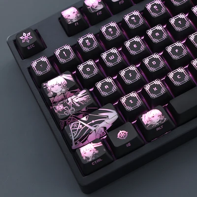 Genshin-impact-Kamisato-Ayaka-Keycaps-Anime-Theme-Custom-Design-Backlit ...