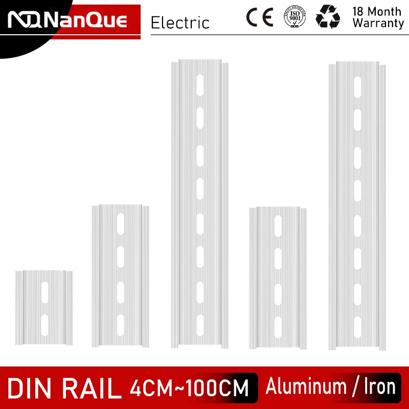 2PCS DIN Rail Aluminum Iron 4CM 6CM 8CM 10CM 20CM 50CM Add Thickness ...