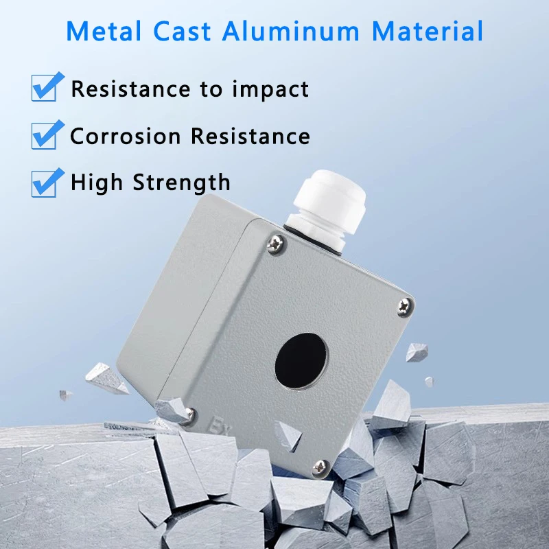 Metal Cast Aluminum Waterproof Button Switch Control Box Opening 22mm ...
