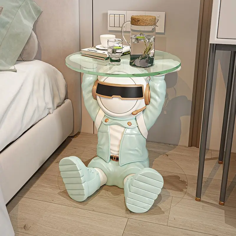 Astronaut Coffee Table Living Room Sofa Tables Floor Decor Glass Trays ...