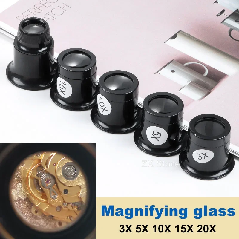 1-Set-3X-5X-10X-15X-20X-Magnifying-Glass-Goggles-Watch-Repair-Tool-5-To ...
