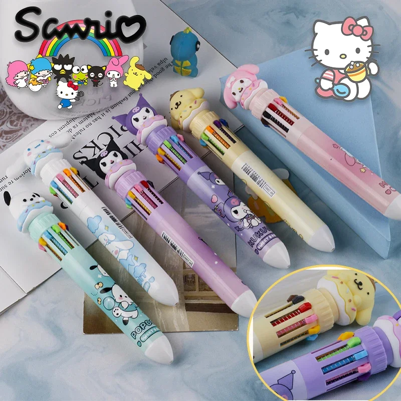 Sanrio-Hello-Kitty-Ten-color-Ballpoint-Pen-Kuromi-Multi-color-Pen ...