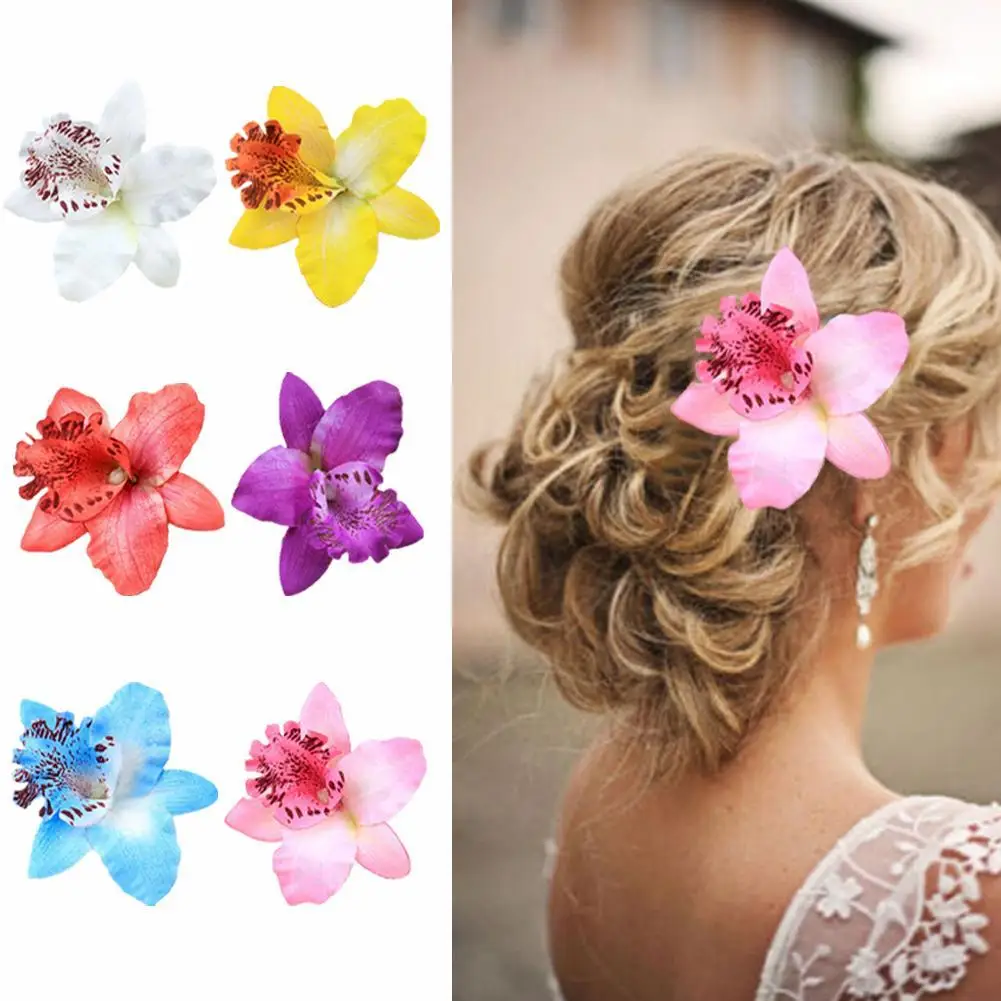 Hawaiian-Flower-Hibiscus-Hair-Clips-Thai-Orchid-For-Women-Bohemia-Style ...