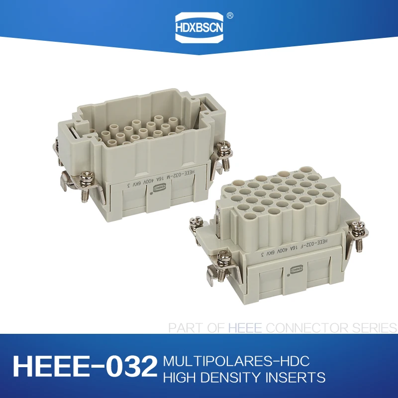 HDXBSCN Heavy Duty Connectors HDC-HEEE-032-MC/FC Male And Female Insert ...