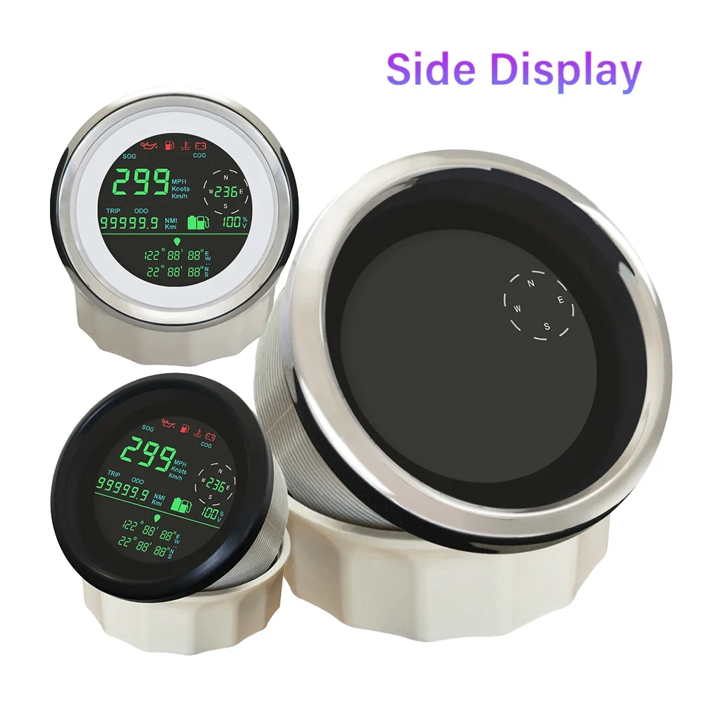 85mm-GPS-Speedometer-LCD-Digital-0-299km-h-with-Fuel-Level-Voltmeter ...