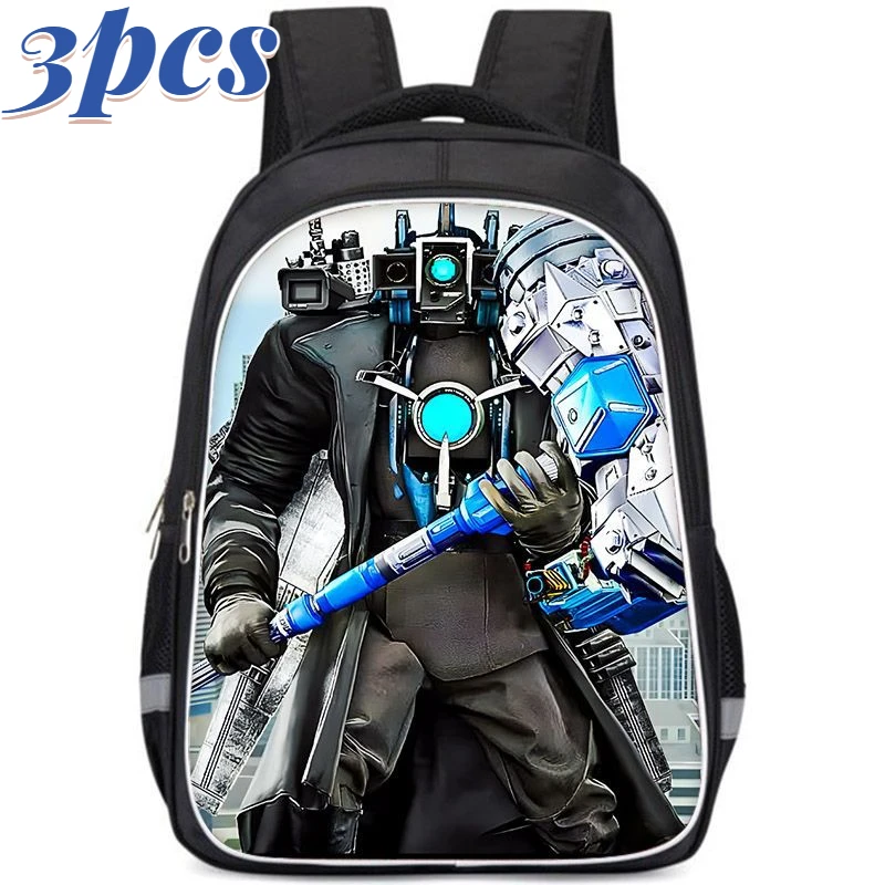 3Pcs-Skibidi-Toilet-Backpack-Cartoon-School-Backpack-For-Boys-Titans ...
