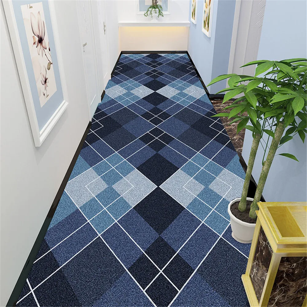 Geometric Hallway Corridor Rug Carpet Nordic Style Living Room Non Slip ...