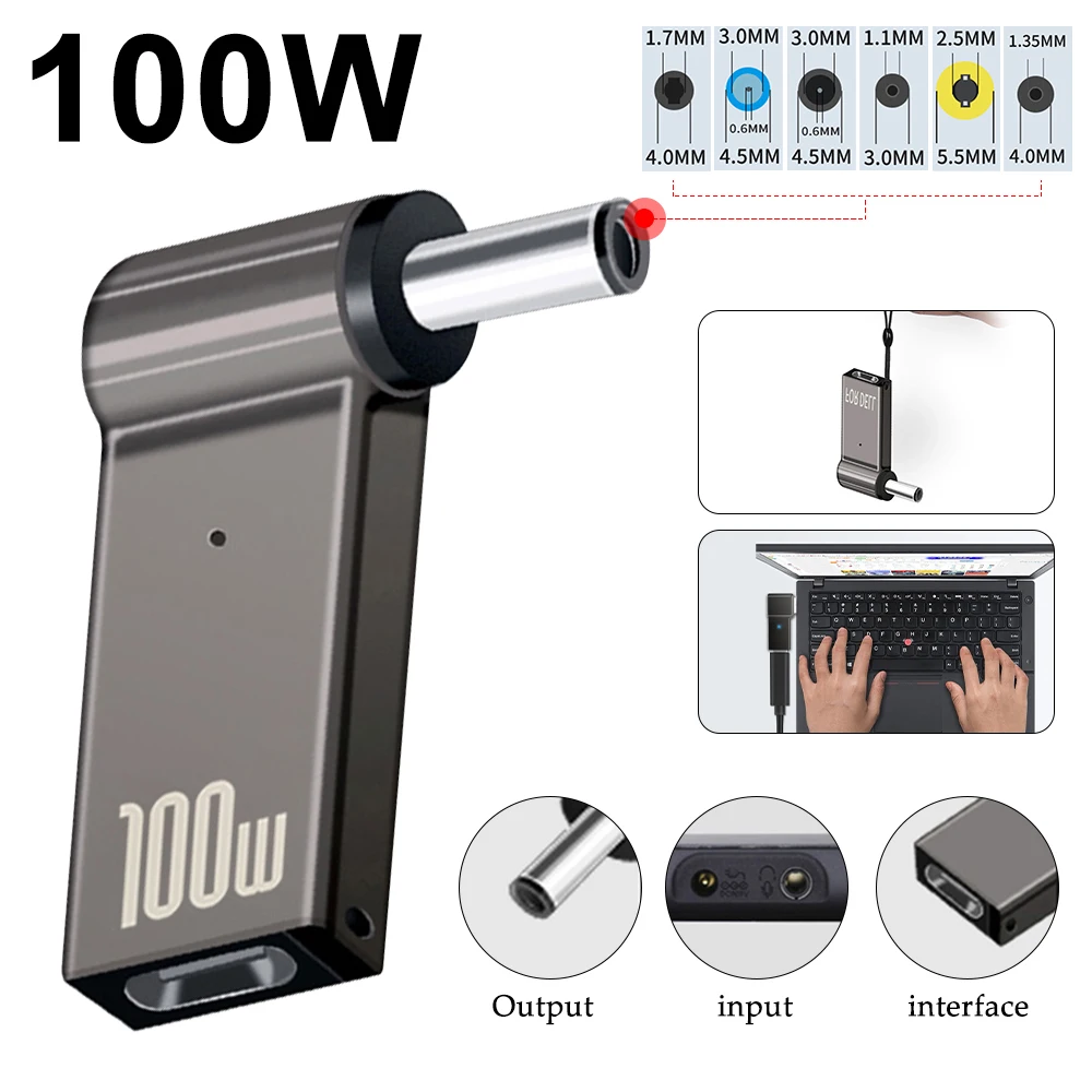 PD-100W-Laptop-Power-Adapter-Charger-Supply-USB-Type-C-Female-to-DC ...