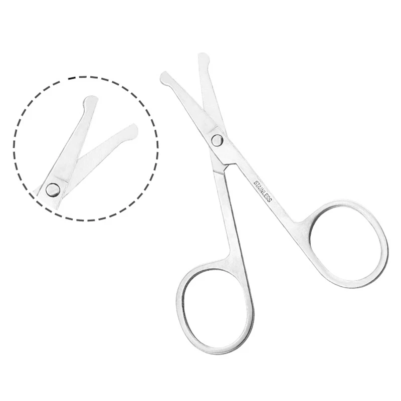 Multifunctional Stainless Steel Nose Hair Cut Round Head Small Scissors ...