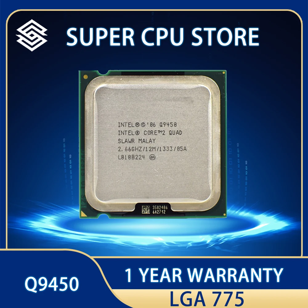 INTEL CORE 2 QUAD Q9450 Processor CPU 2.66GHz 12MB FSB 1333 Desktop LGA ...