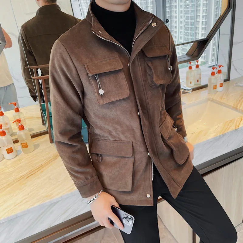 Luxury-Men-s-Multi-Pocket-Men-s-Coat-Brand-Men-s-Solid-Color ...