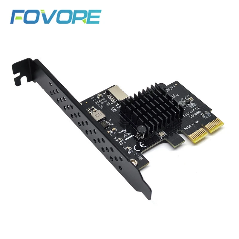 High Speed USB 3.1 Type C Add On Card with A KEY Connector PCIe Front ...