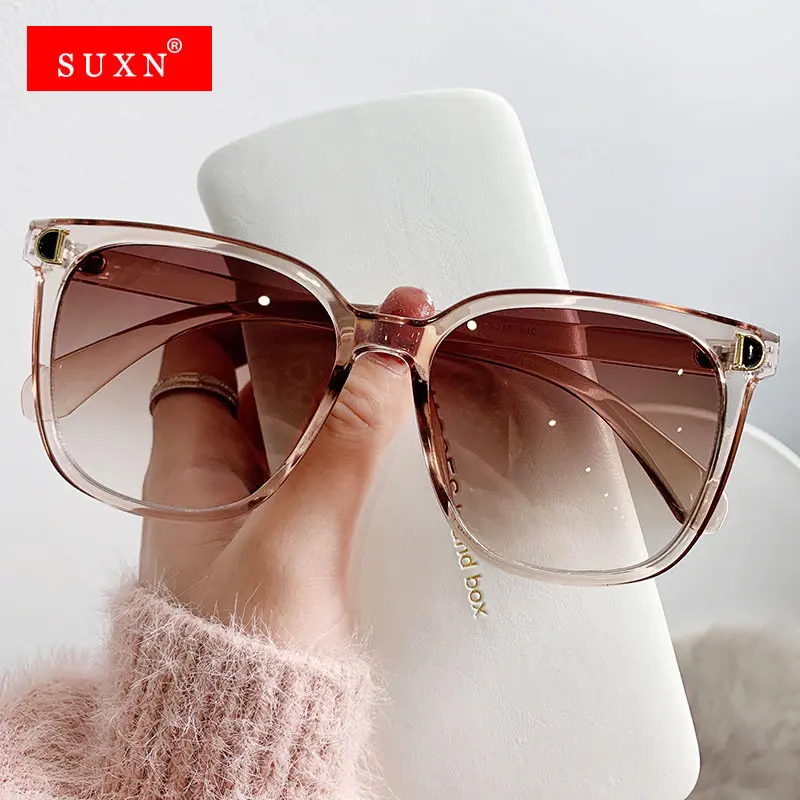 Moda oversized óculos mulher marca designer quadrado óculos vintage ...