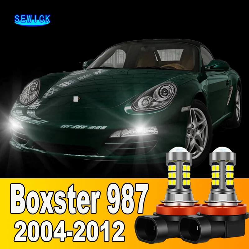 2pcs LED Front Fog Light Bulb Accessories For Porsche Boxster 987 2004 ...