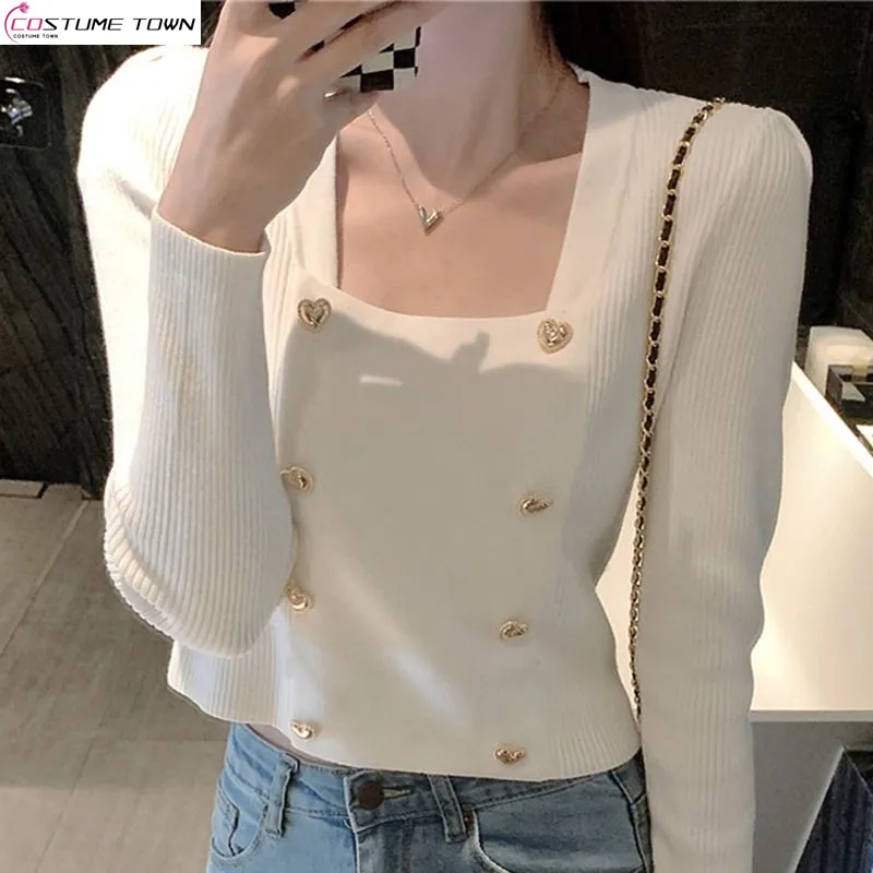 2323-Spring-and-Autumn-New-French-Square-Neck-Underlay-Women-s-Fashion ...