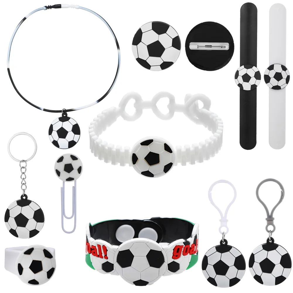 12pcs-Set-Soccer-Style-Rubber-Slap-Bracelet-Kid-Children-Wristband ...