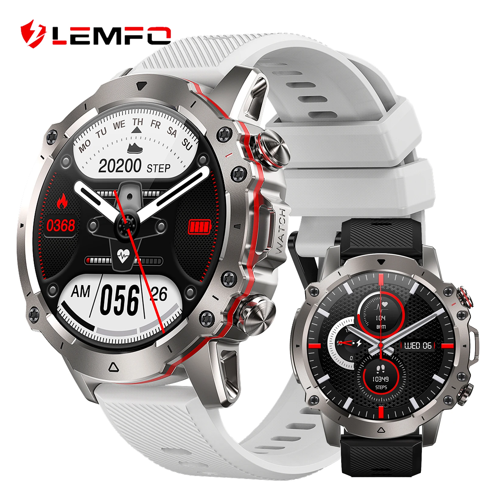 LEMFO-FALCON-Military-Smartwatch-pour-homme-mode-sport-autonomie-de-7-jours-appel-Bluetooth ...