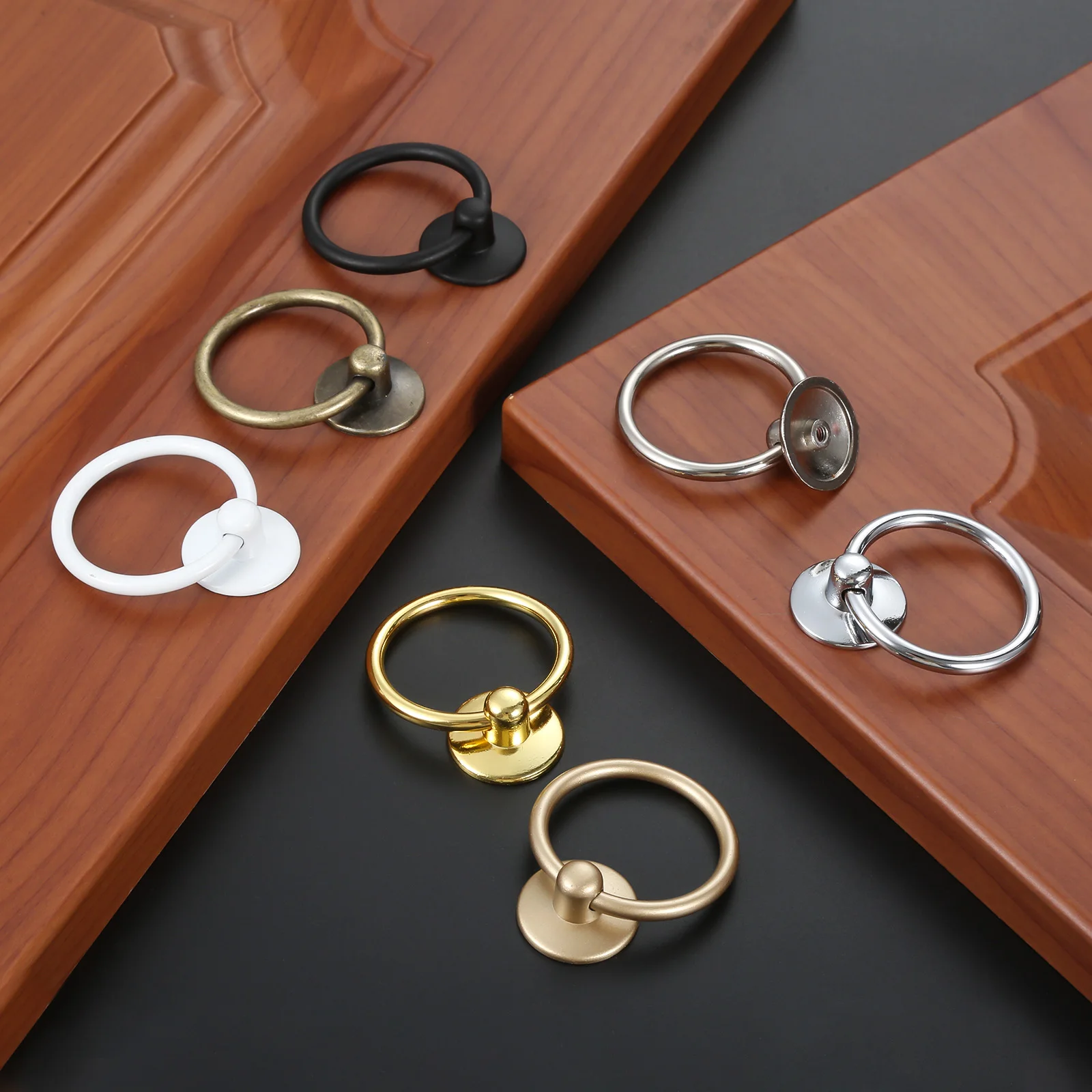 5pcs-set-Ring-Knob-Single-Hole-Metal-Handle-w-screw-Pull-Decor-Ktichen ...