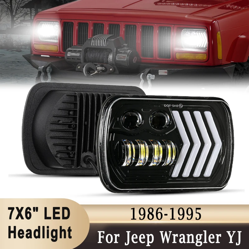 Jeep Wrangler With Square Headlights
