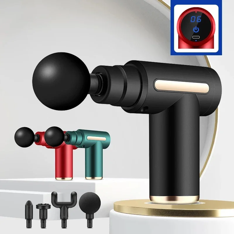 Masaj-tabancas-derin-doku-perk-syon-Relax-kas-v-cut-boyun-gev-eme-Lcd ...