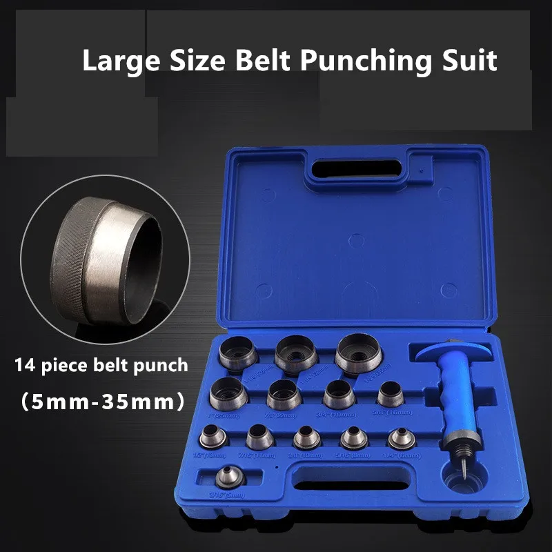 Leather-Punching-Tool-Set-Belt-Puncher-Large-Size-Interchangeable-5mm ...