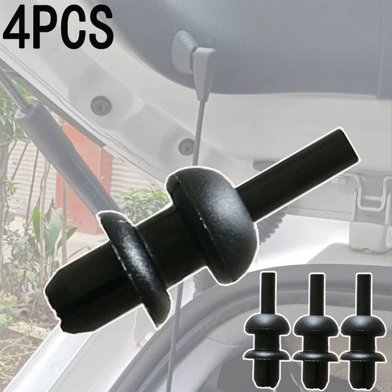 4PC-Rear-Boot-Trunk-Parcel-Shelf-Cord-Strap-String-Clips-Mounting-Hook ...