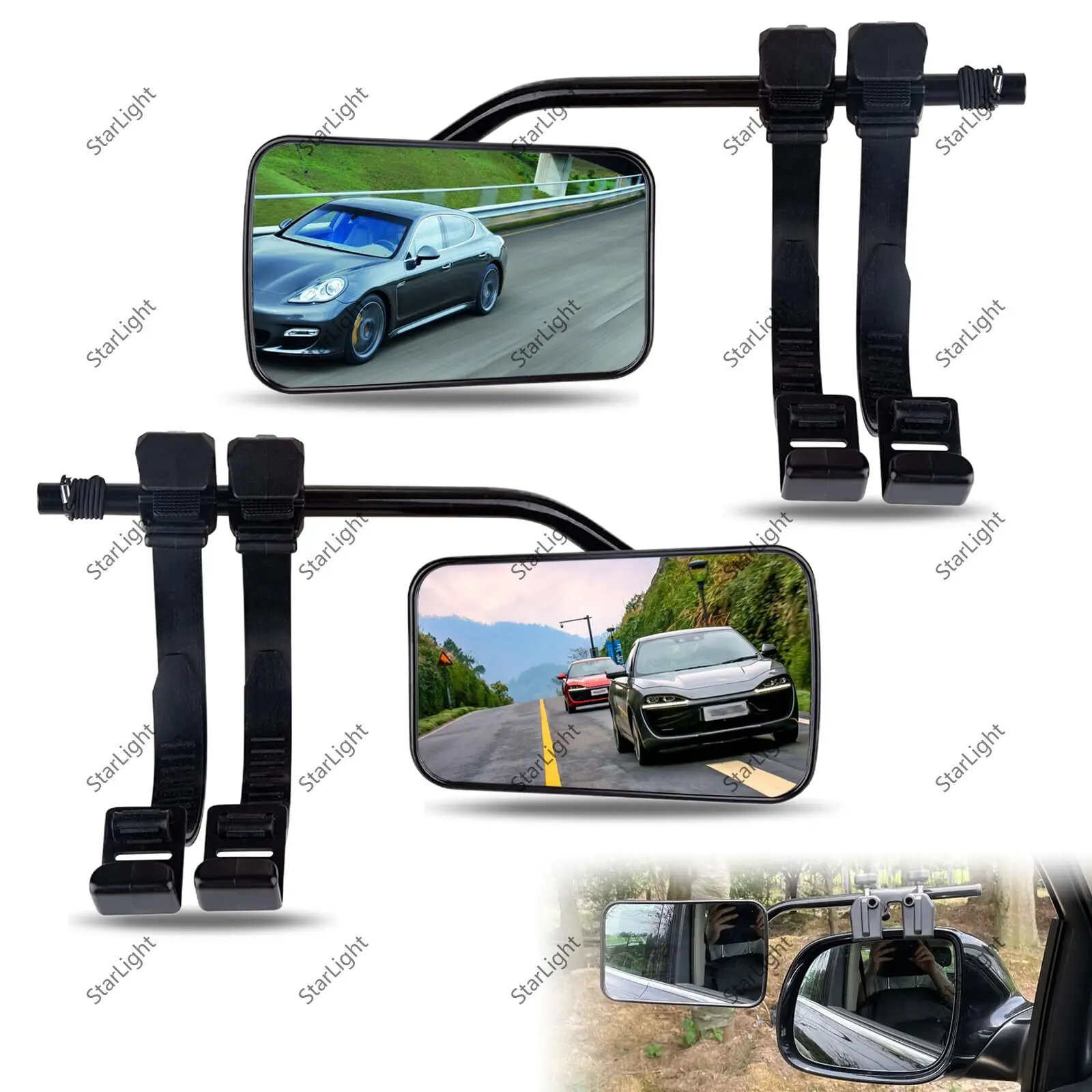 2PCS-Universal-Caravan-Towing-Rear-View-Mirrors-Trailer-Car-Rear-View ...