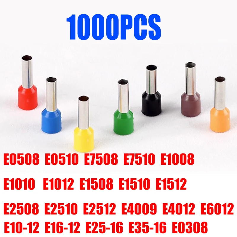1000PCS-Bag-Copper-Needle-Tube-Type-Wiring-Pre-Insulated-Crimping ...
