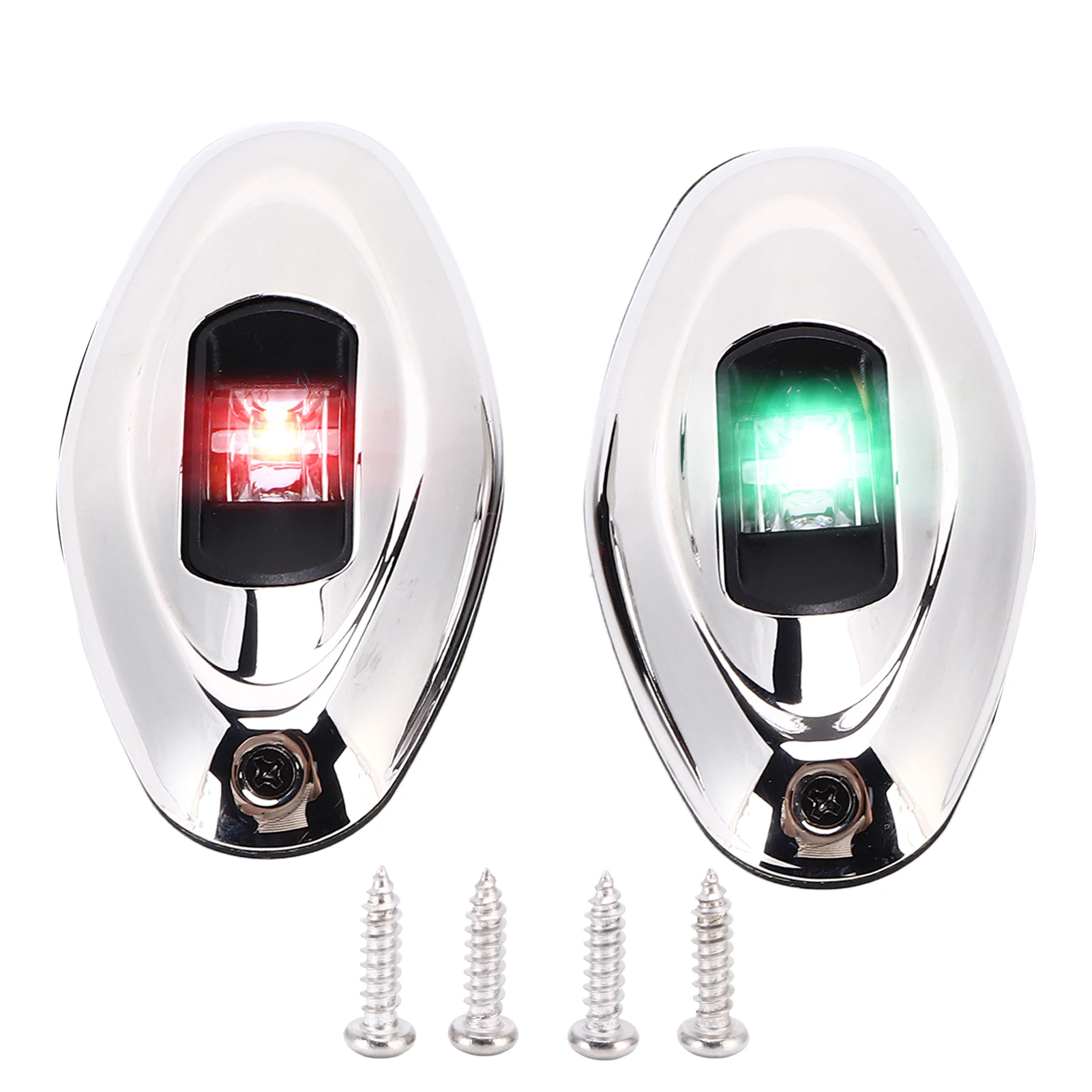 1Pair Boat Navigation Light LED Green Red IP66 Waterproof 1 Nautical ...