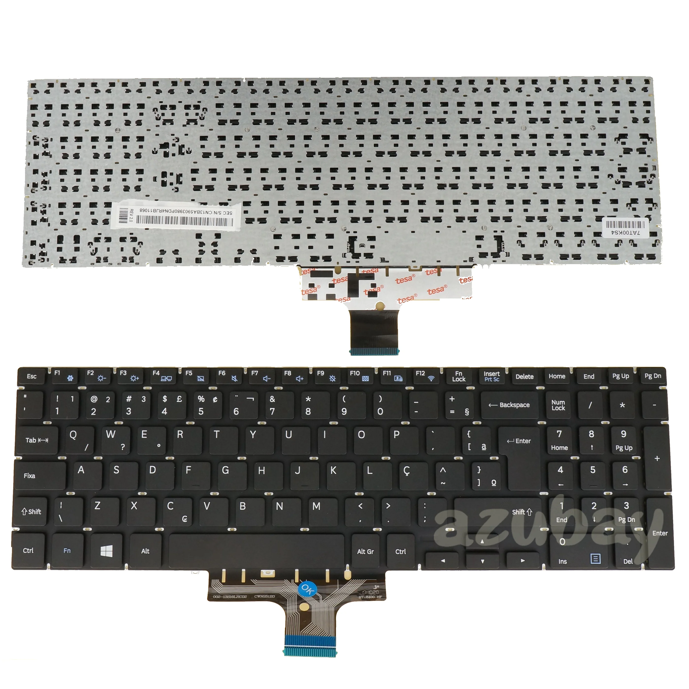 BR-Portuguese-Keyboard-For-Samsung-NP350XAA-NP-350XAA-35X0AA-351XAA-NT550XAA-550EBA-550XBE ...