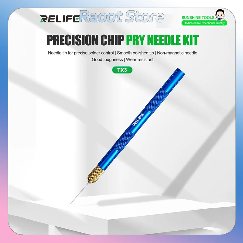 RELIFE TX3 Precision Chip Pry Needle Kit Non-Magnetic Solder Control ...