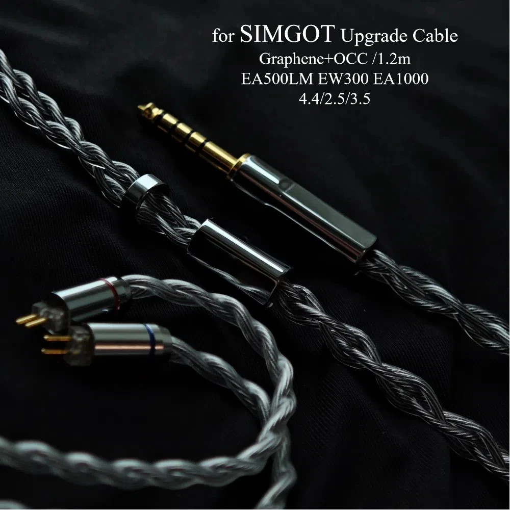for SIMGOT EA500LM EW300 EA1000 Graphene Upgrade Cable 4.4mm Balanced 0 ...