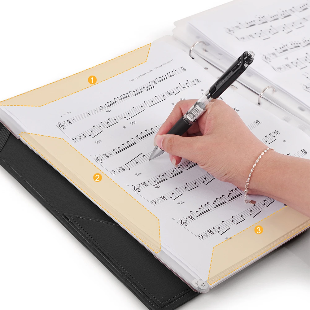 Sheet-Music-Choir-Folder-PU-Leather-Kraft-Shell-A4-Sheet-Music-Folder ...