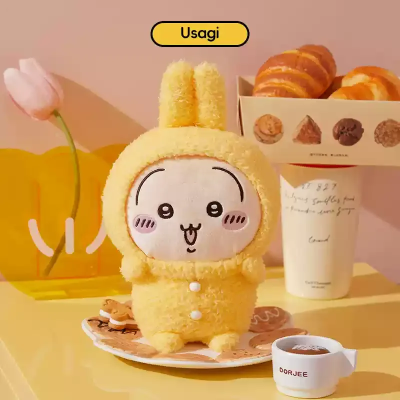 Miniso Chiikawa Serie Pijamas Sentado Figura Muñeca Chiikawa Hachiware ...