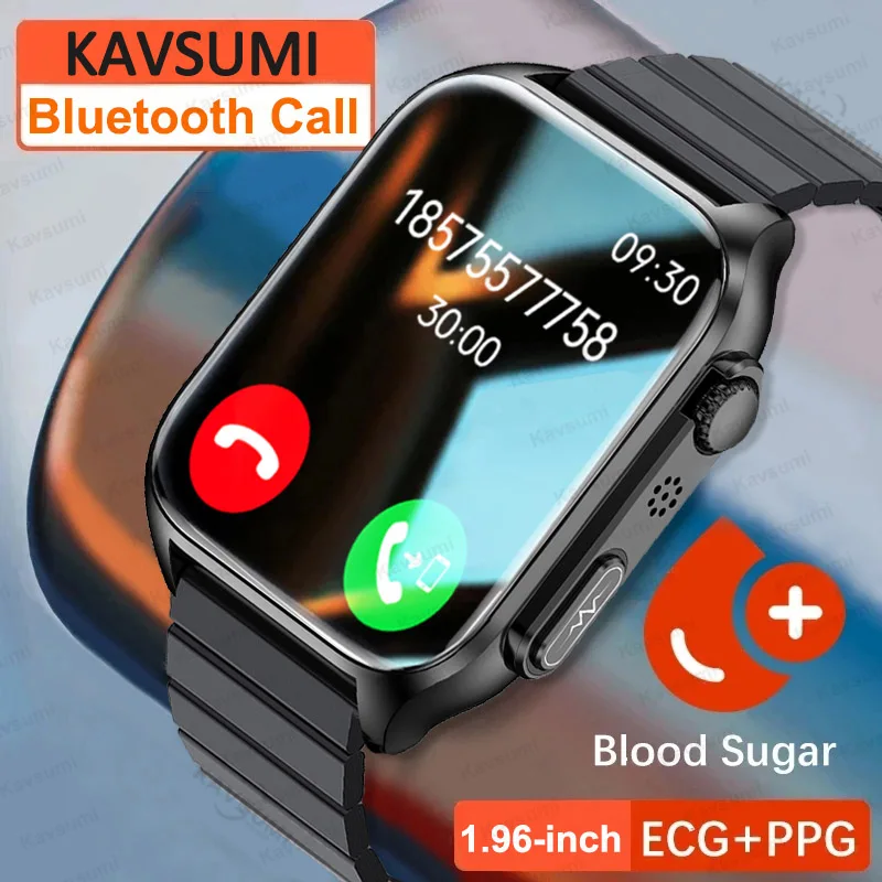 ECG+PPG Smart Watch Men Bluetooth Call Clock Heart Rate Blood Pressure ...