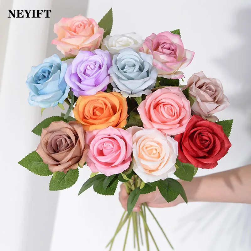 3-5pcs-Roses-Artificial-Flowers-Bouquet-Beautiful-Silk-Roses-for ...