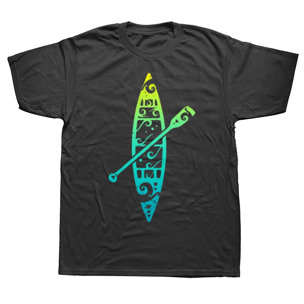 Men Women Kayaking Retro T Shirts Sea Kayak 100% Cotton T-shirt Clothes ...