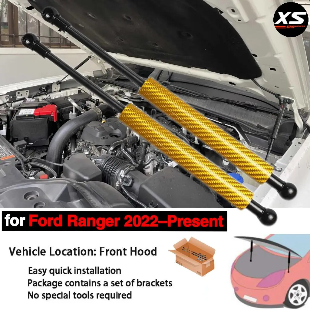 For-Ford-Ranger-T6-P703-2022-2025-Front-Hood-Bonnet-Gas-Struts-Modify ...
