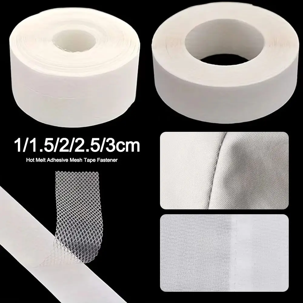 50M Hot Melt Adhesive Mesh Tape Fastener Double Sided DIY Clothes ...