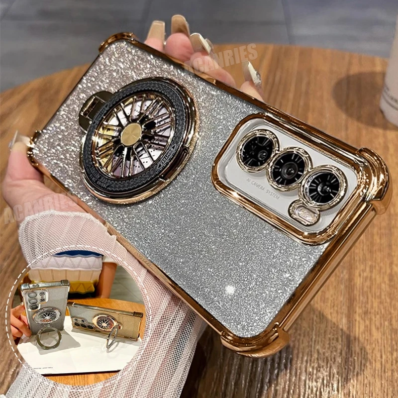 Rotating Gyro Holder Silicone Stand Case with Plating Finish for A78 4G ...