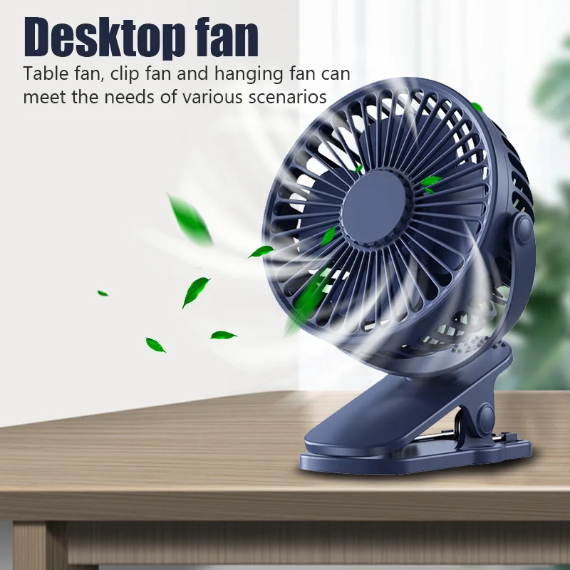 USB-Silent-Desktop-Fan-Rechargeable-Battery-Fan-Strong-Wind-3-Speed ...