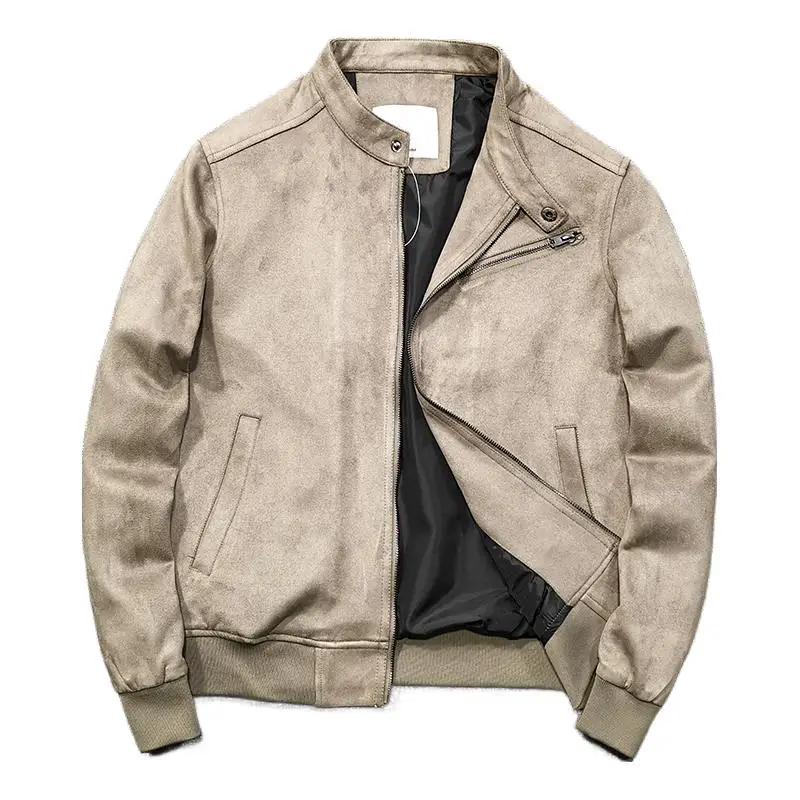 Chaqueta-de-gamuza-con-cremallera-para-hombre-Top-Retro-diario-calle ...