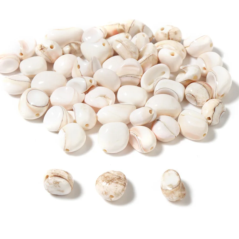 Natural-Shell-Beads-White-Pink-Black-Tiger-Spotted-Debris-Irregular ...