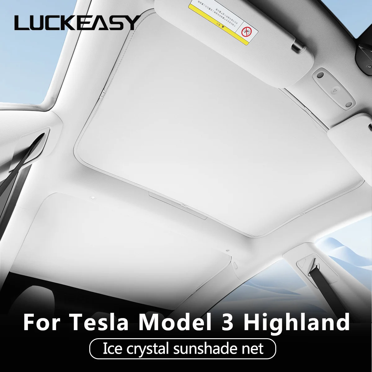 LUCKEASY-Car-Skylight-Sunshade-Net-For-Tesla-Model3-Highland-2023-2024 ...